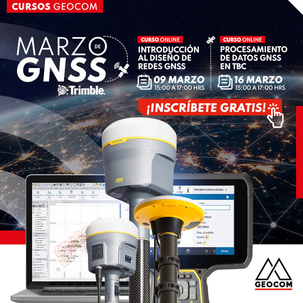 Marzo de GNSS en Geocom | ¡No te pierdas nuestros cursos online gratui